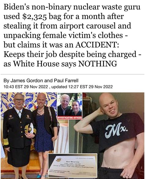 Gender Fluid Biden Admin Employee Charged With Stealing Womans Luggage At Minneapolis Airport