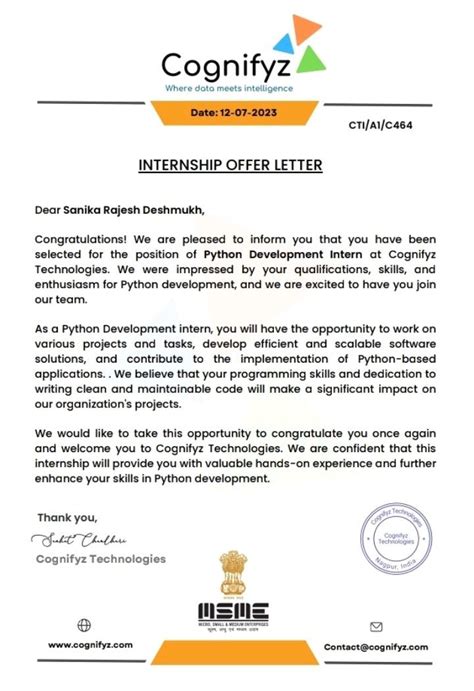 Internship Cognifyztechnologies Cognifyz Cognifyztech