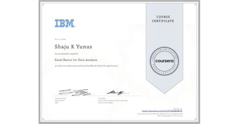 Shaju K Yunus On Linkedin Completion Certificate For Excel Basics For
