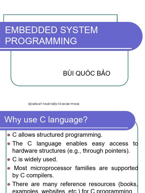 C Language In Embedded Systems Programming Pdf Pointer Computer