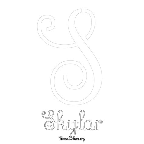 Skylar Free Printable Name Stencils With 6 Unique Typography Styles And Lettering Bridges