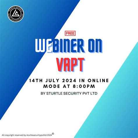 Sturtle Security Pvt Ltd On Linkedin Webinar Vapt Cybersecurity