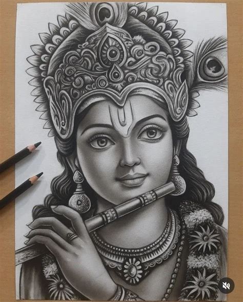 Lord Krishna Drawings Pencil