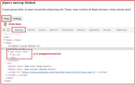 Jquery Wrap And Unwrap Elements Dot Net Tutorials