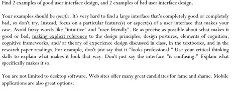 solved find two examples of good user interface design and