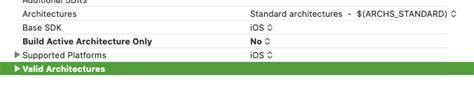 Ios No Architectures To Compile For Onlyactivearchyes Active