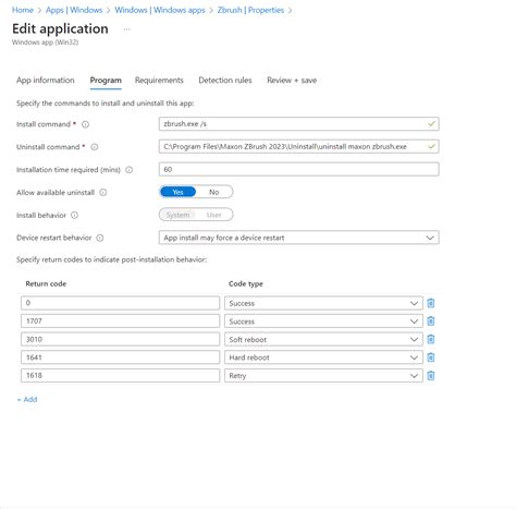 zbrush win32 install failing r intune
