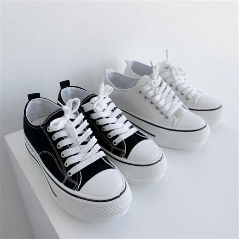 캔버스운동화 키높이스니커즈 여성통굽운동화