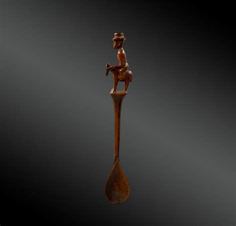 Proantic Spoon With The Effigy Of A Rider Tabwa Culture Angola F