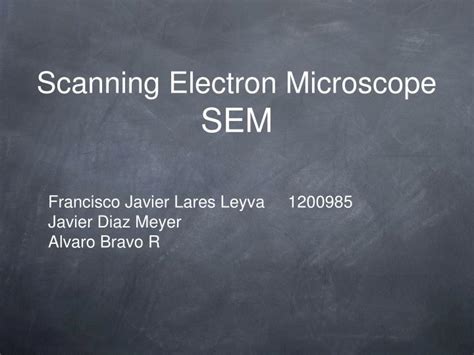 PPT Scanning Electron Microscope SEM PowerPoint Presentation Free Download ID 4260930