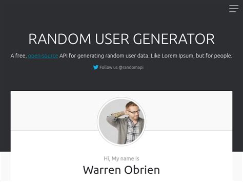 Random User Api Api Details