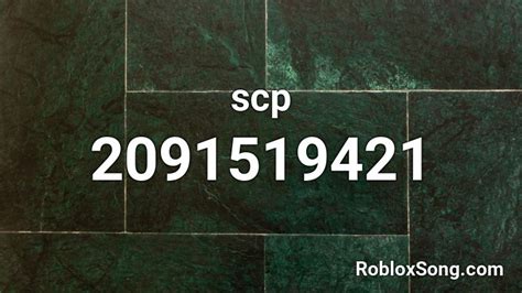 Scp Roblox ID Roblox Music Codes