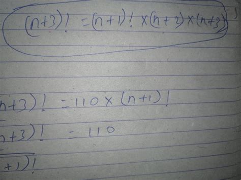 (v) (n+3)!=110%(n+1)!