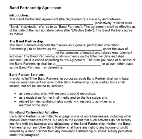 14 Customizable Partnership Agreement Templates In Ms Word