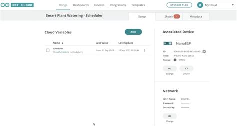 automatic plant watering system using scheduler and arduino iot cloud