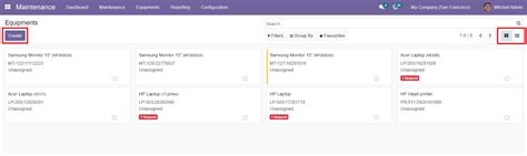 Odoo Equipment Configuration Odoo Community Edition