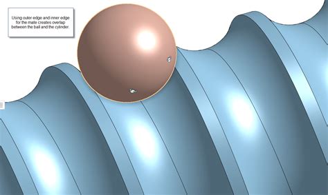 How To Mate Between A Sphere Ball And A Rounded Sphere Groove In A Cylinder Onshape