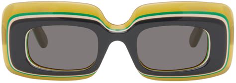 Loewe Multicolor Multilayer Rectangular Sunglasses Ssense