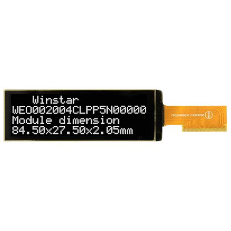 Weo002004cwpp5n00000 Winstar Longlife Oled Alphanumeric Display
