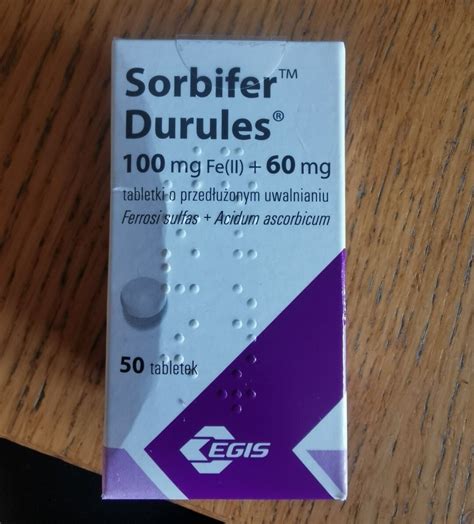 Sorbifer Durules Żelazo 50 Tabletek Warszawa Kup Teraz Na Allegro