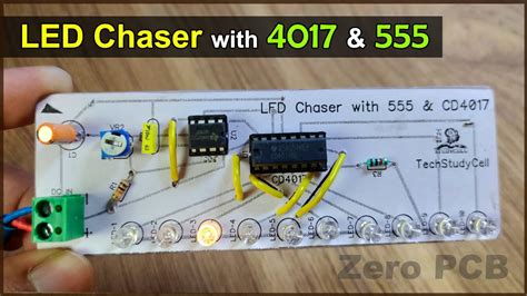 On Video Amazing Led Chaser Circuit Led Chaser Using 555 And 74hc595 Ic Electrical And