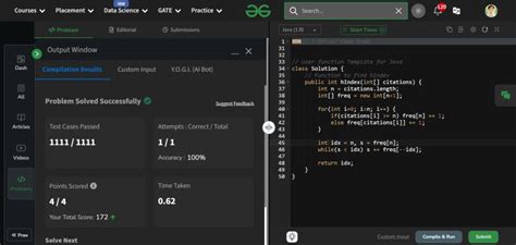 gfg160 geekstreak2025 arrays sorting bucketcounting hindex… amit jatav