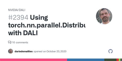 Using Torch Nn Parallel DistributedDataParalle With DALI Issue NVIDIA DALI GitHub