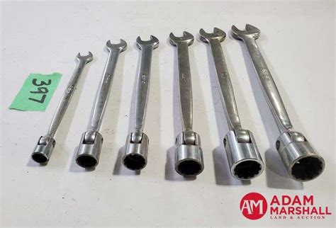 Snap On SAE Flex Socket Open End Wrench Set Pc Adam Marshall Land Auction LLC