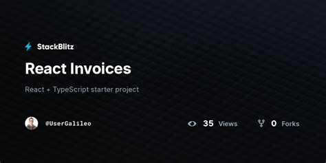 react invoices stackblitz