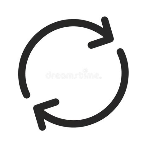 Circular Arrow Rotating Clockwise And Counterclockwise Representing
