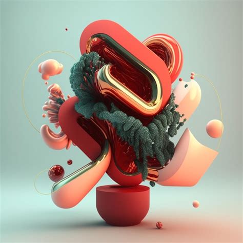 Premium Ai Image There Is A Red Object With A Gold Object In It Generative Ai