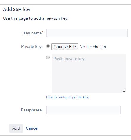 Add Private SSH Keys Git Integration For Jira Self Managed