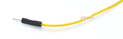 สายไฟจัมเปอร์ 20cm ผู้ ผู้ สีเหลือง จำนวน 10 เส้น หนาพิเศษ 24awg ขาย