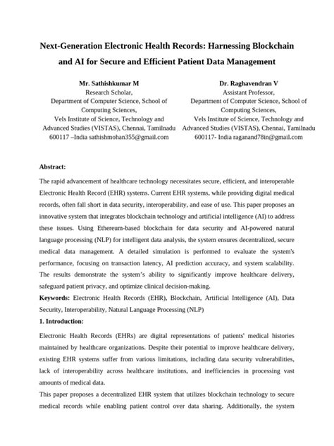 next generation electronic health records harnessing blockchain and