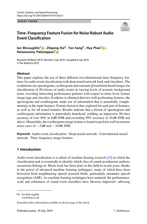 pdf time frequency feature fusion for noise robust audio event