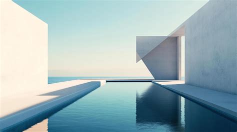 This Contemporary Image Features Angular Architectural Forms By Water