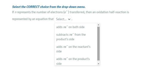 Solved Select The CORRECT Choice From The Drop Down Menu If Chegg