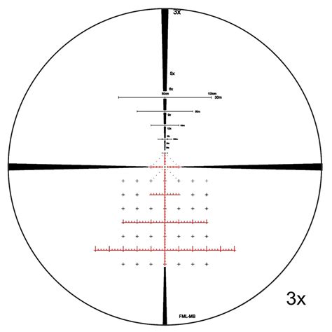 March F Tactical 3 24x52mm Ffp Fml Reticle 01mil 6level Illum Riflescope D24v52fiml Fml For