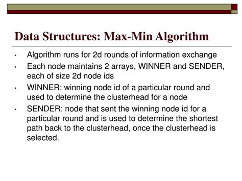 Ppt Maximizing Minimization Cluster Formation In Wireless Ad Hoc