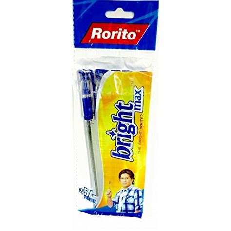 Rorito Bright Max Ball Pen Blue Pack Of 5 Office Products