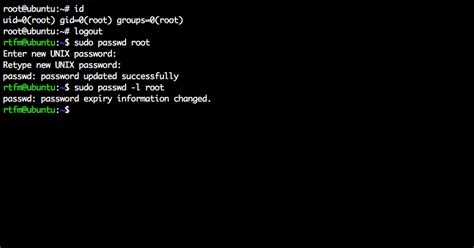 Linux Как включить и отключить учетную запись root в Ubuntu