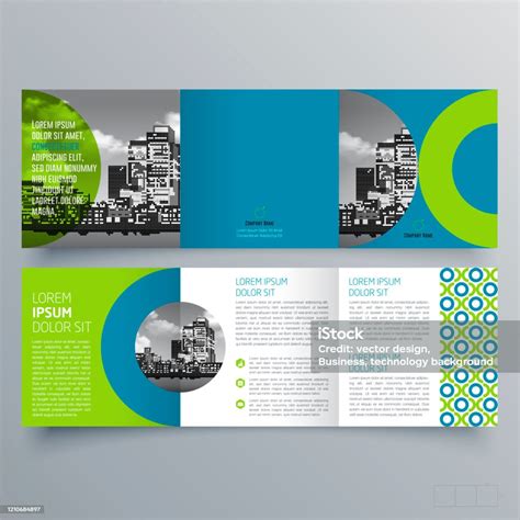브로셔 디자인 브로셔 템플릿 크리에이티브 트라이 폴드 트렌드 브로셔 개념에 대한 스톡 벡터 아트 및 기타 이미지 개념 공란 광고 Istock