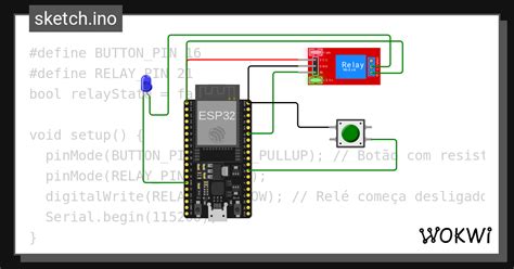 Relé Wokwi Esp32 Stm32 Arduino Simulator