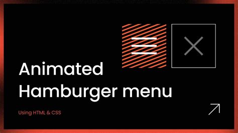 Creating An Animated Hamburger Menu Using Html And Css Only Tutorial Youtube