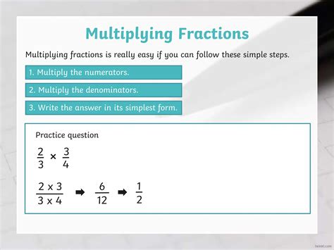 Multiplying And Dividing Fractions Multiplying Fractions Powerpoint Pptx