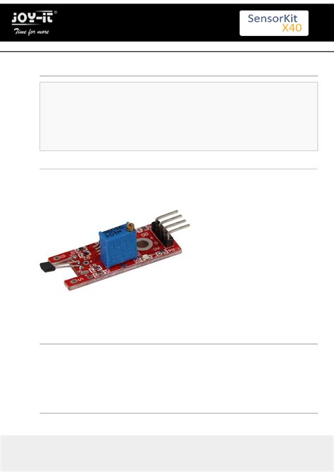 ky 024 datasheet 1 7 pages joy it linear magnetic hall sensor