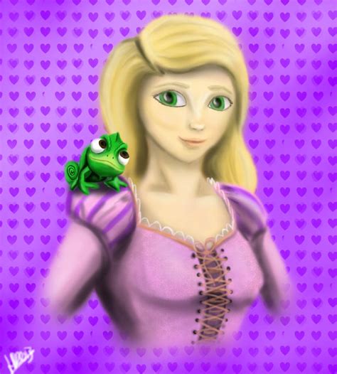 Rapunzel And Pascal By Artbad123 On Deviantart