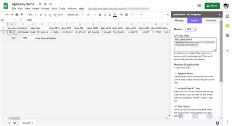 Connect Fixer Io To Google Sheets API Integration Apipheny