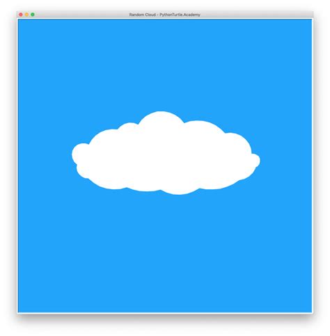 Drawing Random Cumulous Cloud With Python Turtle Learn Python