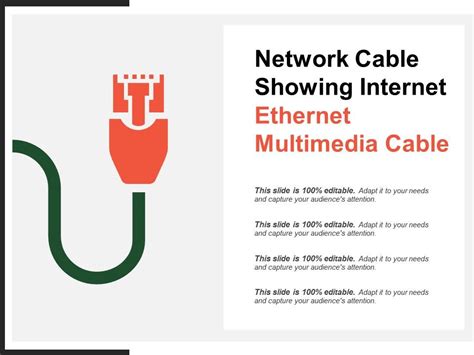 Network Cable Showing Internet Ethernet Multimedia Cable PowerPoint Presentation Sample